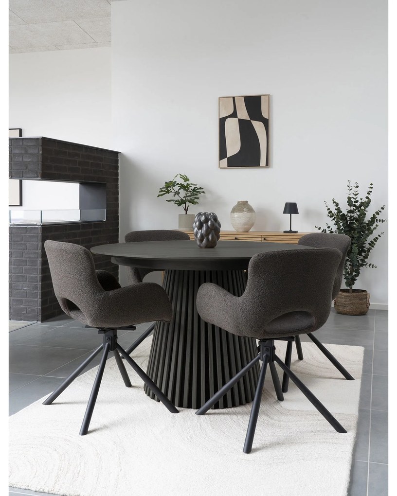 House Nordic Jídelní stůl OSAKA ø140 cm černý