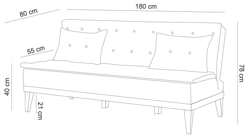 Atelier del Sofa 3-místná pohovka Fuoco - Dark Blue, Tmavá Modrá