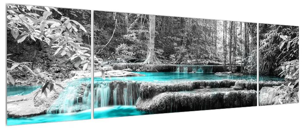 Zimní obraz řeky (170x50 cm)