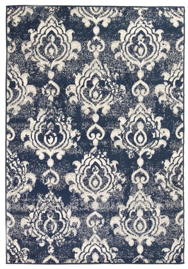 133002 vidaXL Moderní koberec s kašmírovým vzorem 80 x 150 cm béžovo-modrý