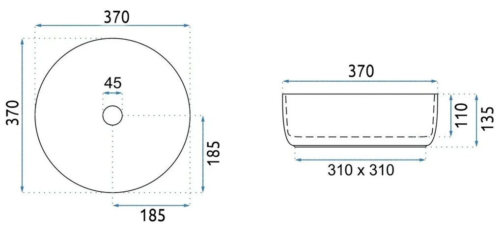 Rea Sami, umyvadlo na desku 360x360x115 mm, tmavě zelená matná, REA-U4567