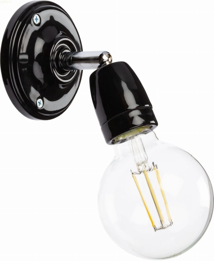 Nástěnné keramické světlo CERAMIC Black E27