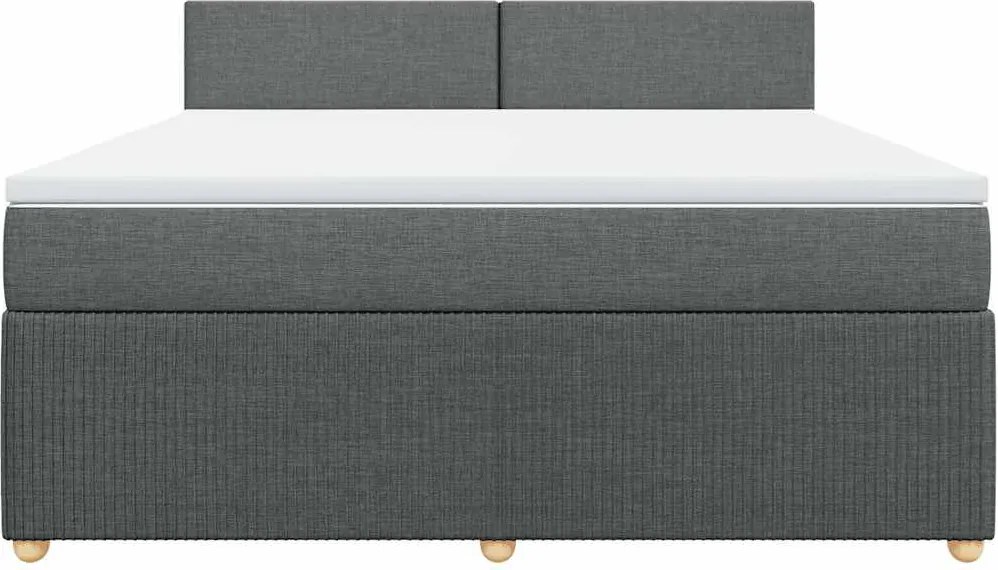 Box spring postel s matrací tmavě šedá 180x200 cm textil 3287529