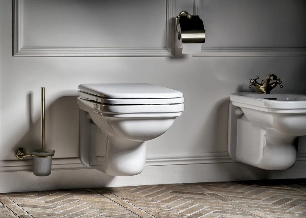 Kerasan Kerasan, WALDORF WC sedátko, Soft Close, bílá/chrom, 418801