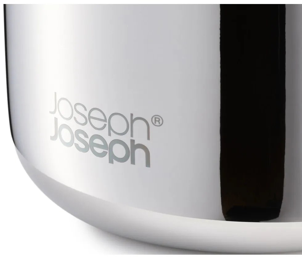 Kelímek na zubní kartáčky z nerezové oceli v leskle stříbrné barvě EasyStore Luxe – Joseph Joseph