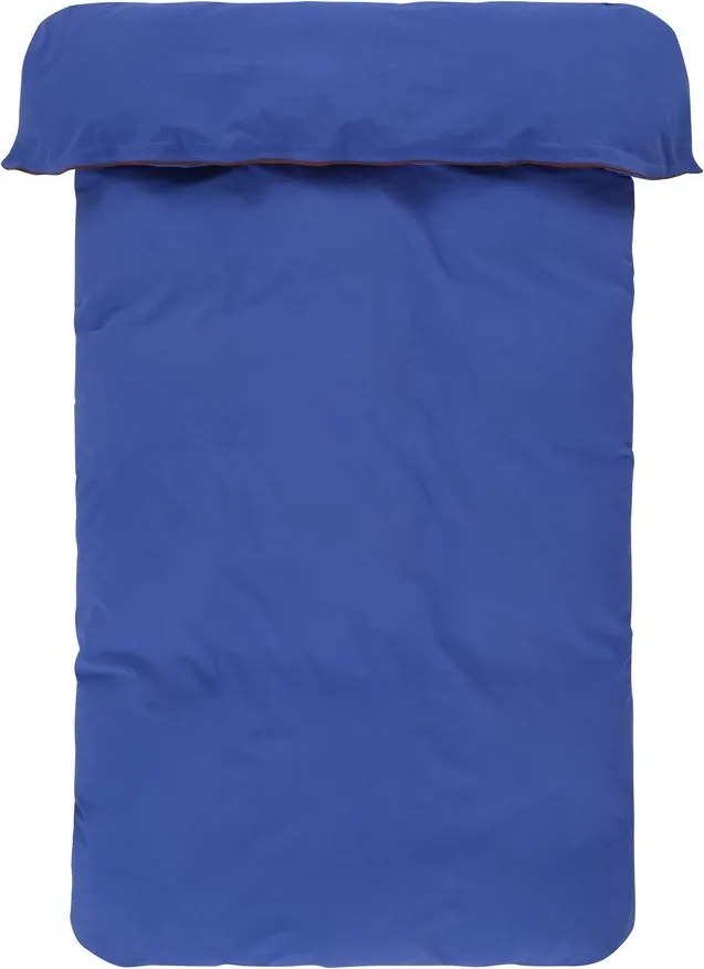 Modré/hnědé povlečení na dvoulůžko/prodloužené z bavlněného perkálu 200x220 cm Pivot – Jotex