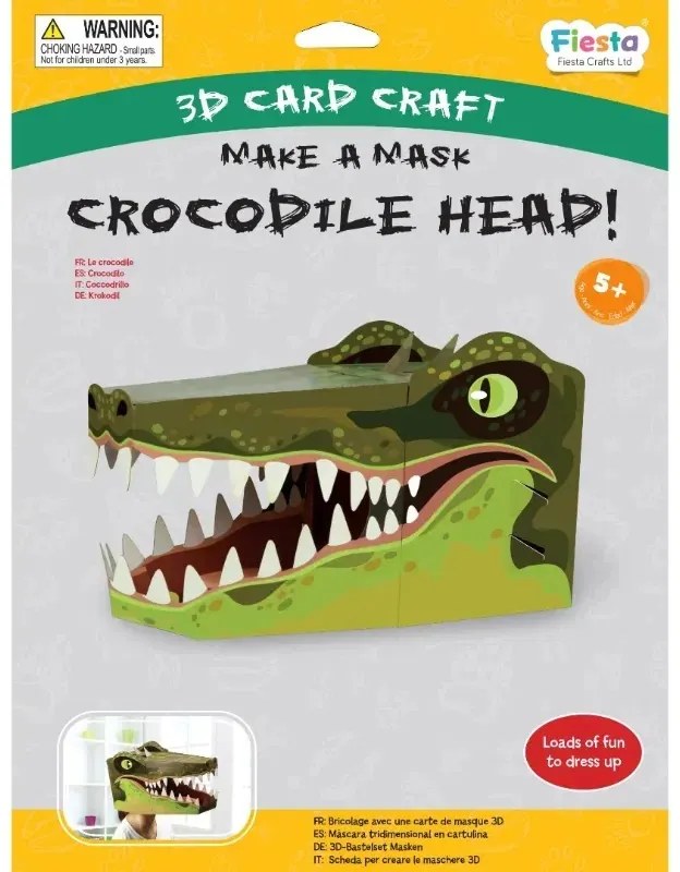 Fiesta Crafts Kreativní sada 3D maska Krokodýl