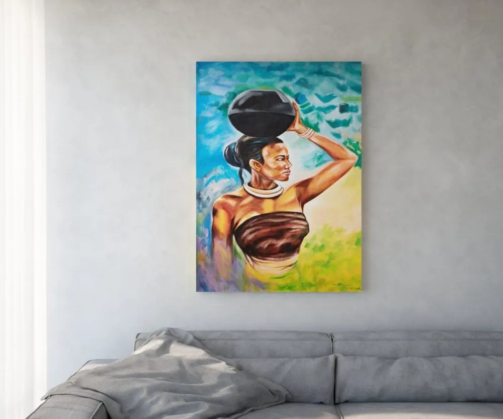 Obraz Afrika 100x140 cm vícebarevná akryl na plátně