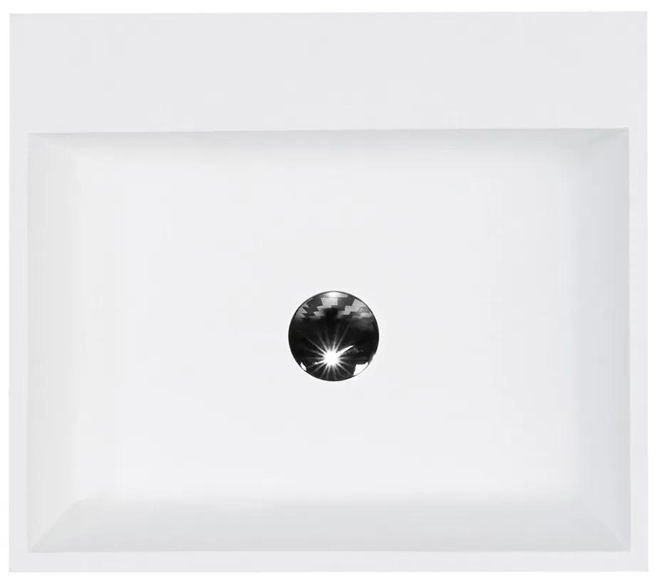 Besco Deskové umyvadlo z litého mramoru Vera UM D 50x42x15 cm, bez otvoru pro baterii