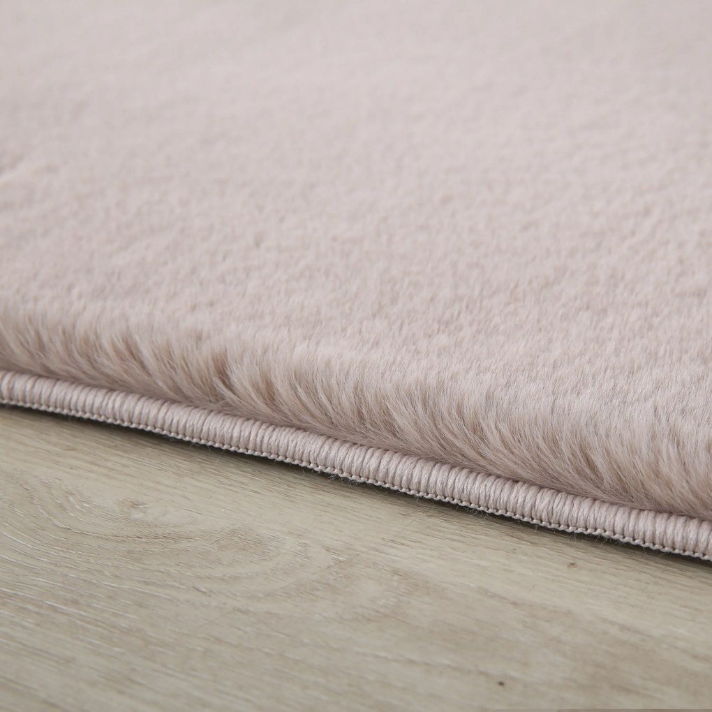 Ayyildiz, Kusový koberec Pouffy 5100 Beige kruh, 160x160 (průměr) kruh, béžová, obývací pokoj