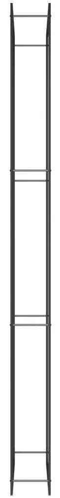vidaXL Stojan na palivové dřevo matný 110x28x312 cm ocel [350312] Barva: Černá