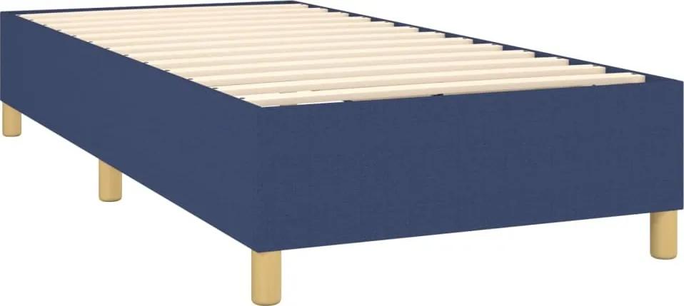 vidaXL Box spring postel s matrací a LED 100x200 cm textil [3138859] Barva: Tmavě šedá