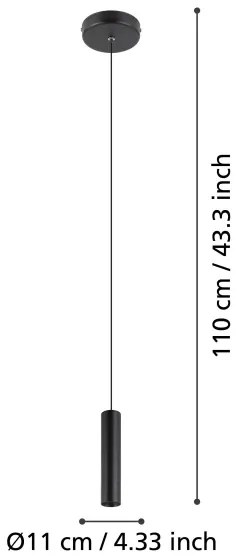 Eglo 900926 - LED Lustr na lanku ALMUDAINA LED/5W/230V
