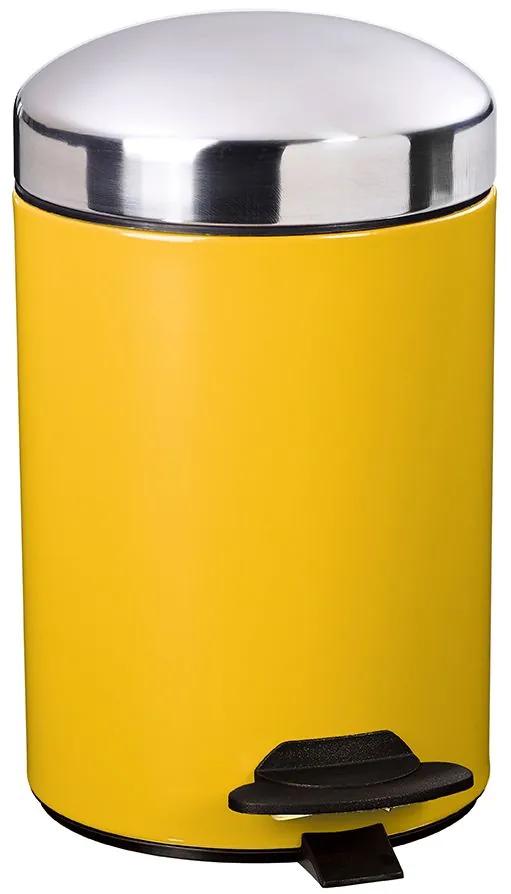 Rossignol SAS Pedálový odpadkový koš Rossignol Bonny 91008, 3 L, žlutý RAL 1012