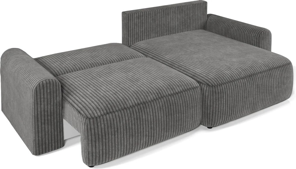 Rozkládací oboustranná sedací souprava do L NORDEN TILIA 250x140 cm, krémová