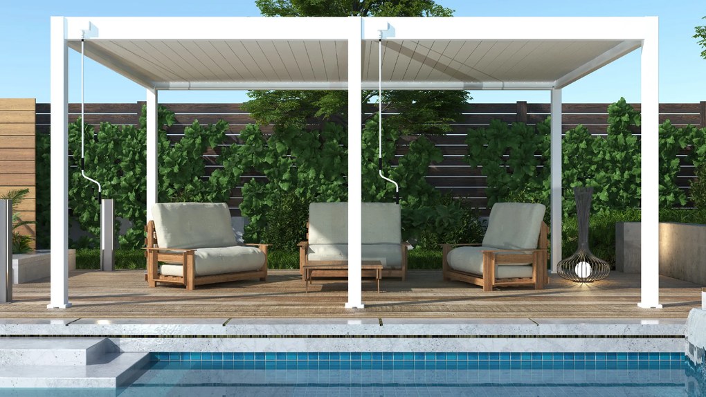 Outdoor Creations Hliníková pergola s lamelami HORIZON PRIME 400x600cm 6 stojek Barva: Antracit RAL 7015
