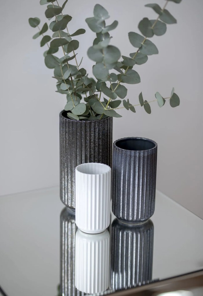 LYNGBY Porcelánová váza Vase White 12 cm, bílá barva, porcelán