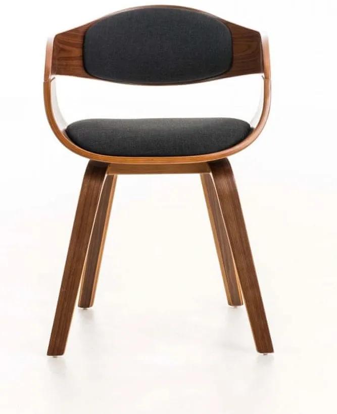 Bhm germany Jídelní židle Kingston, textil, ořech / černá