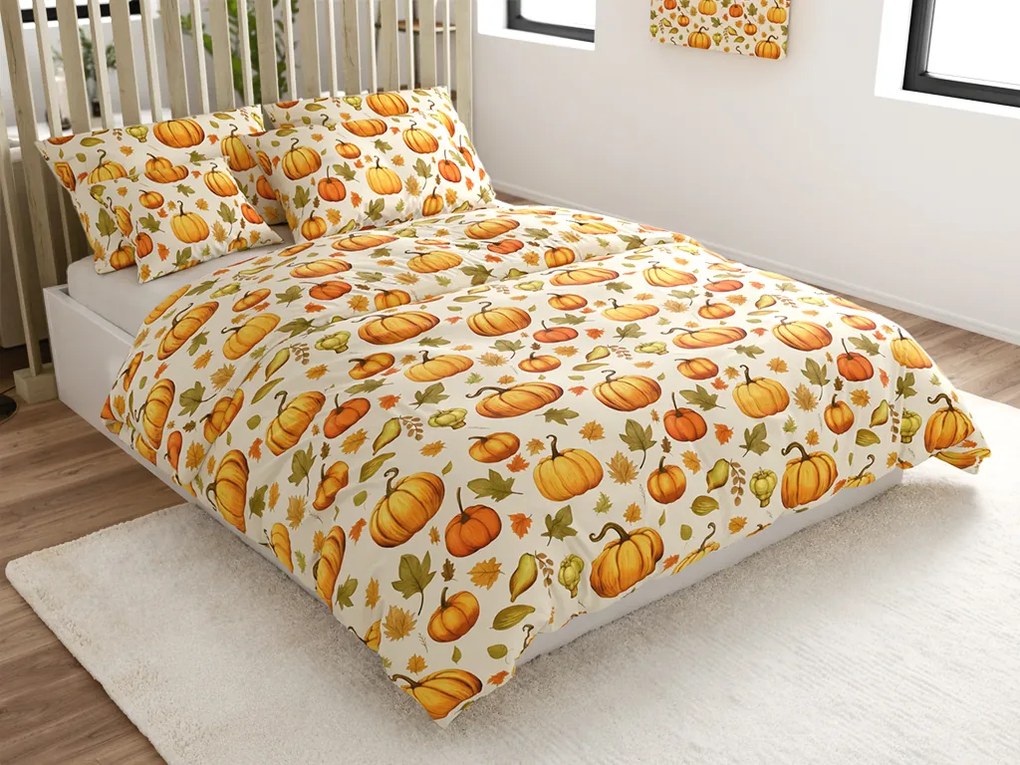 Povlečení z mikrovlákna AUTUMN PUMPKINS barevné Rozměr povlečení: 70 x 90 cm | 140 x 220 cm