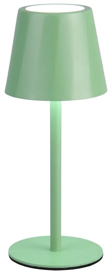 Světle zelená LED stolní lampa s kovovým stínidlem (výška 21 cm) Diaz – Reality
