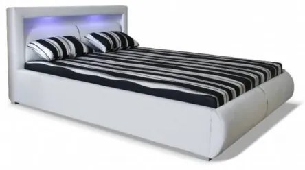 Čalouněná postel Orlando 140 s matrací + LED