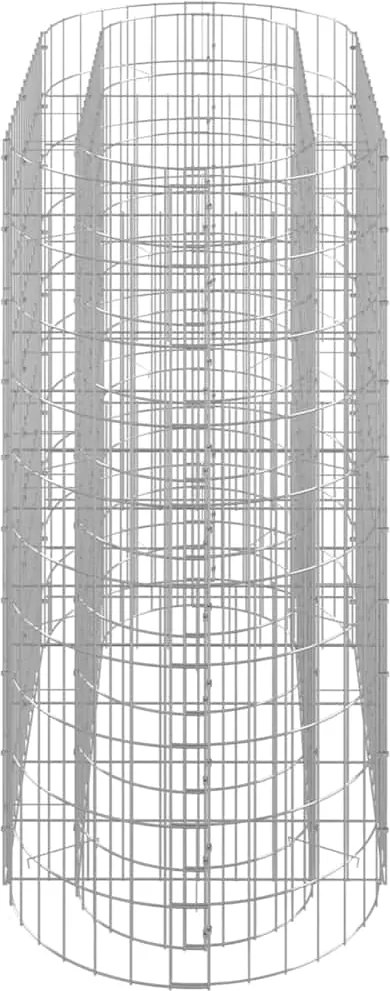 Gabionový vyvýšený záhon pozinkované železo 120 x 50 x 100 cm 152032