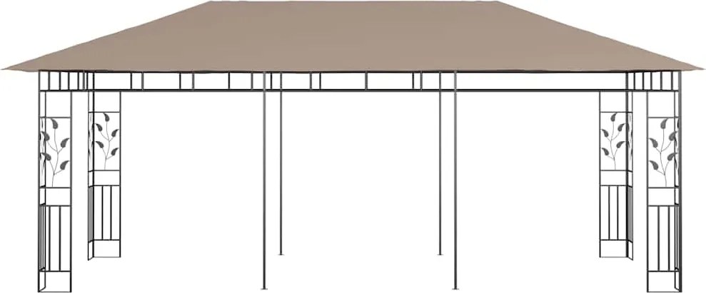 Altán s moskytiérou 6 x 3 x 2,73 m taupe 180 g/m² 312253