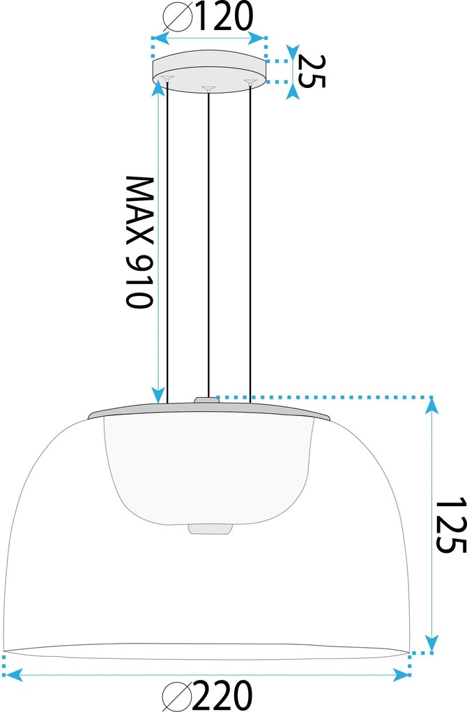 Toolight Toolight, LED závěsné svítidlo 12W, 4000K, 1000lm, APP1690-1PC B, zlatá, OSW-04370
