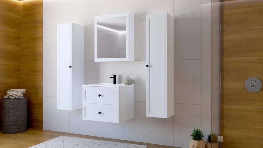 Koupelnová skříňka TORETO SLU-60 bílá, zrcadlo 60
