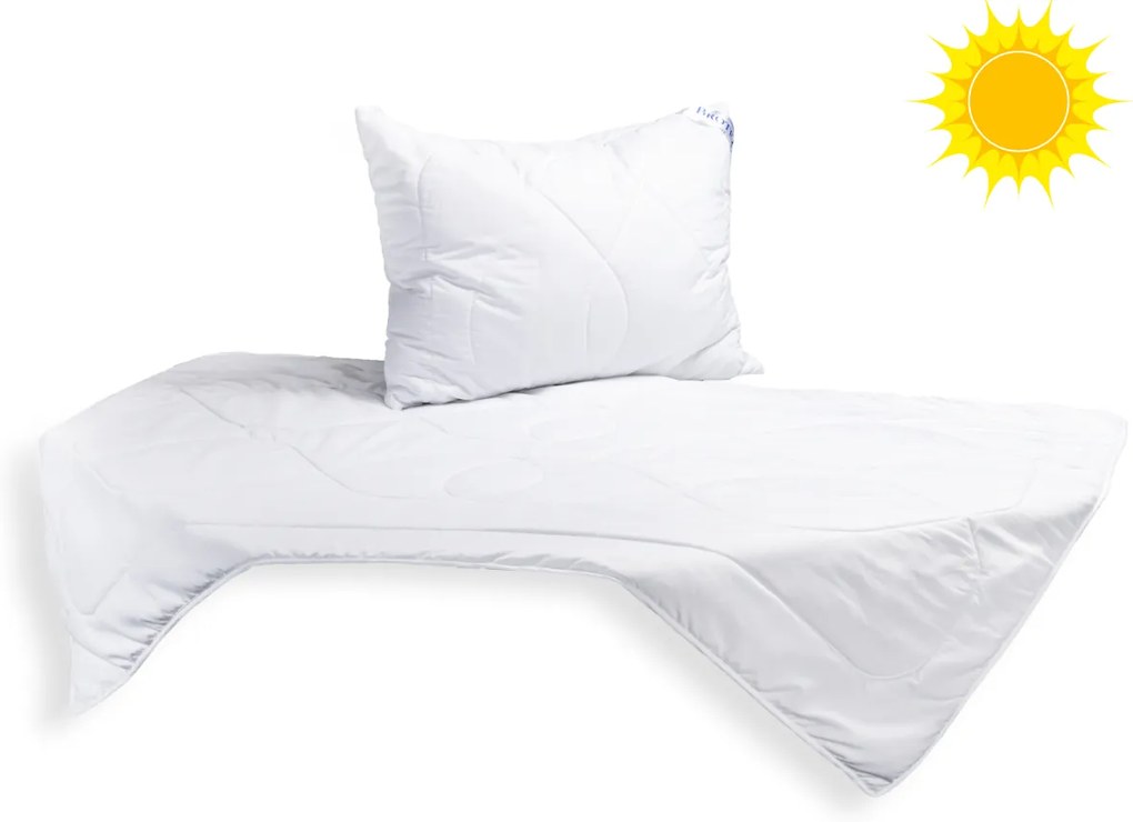 Letní SET Luxus Plus, přikrývka 140x200cm 450g + polštář 70x90cm 900g UNICO zip