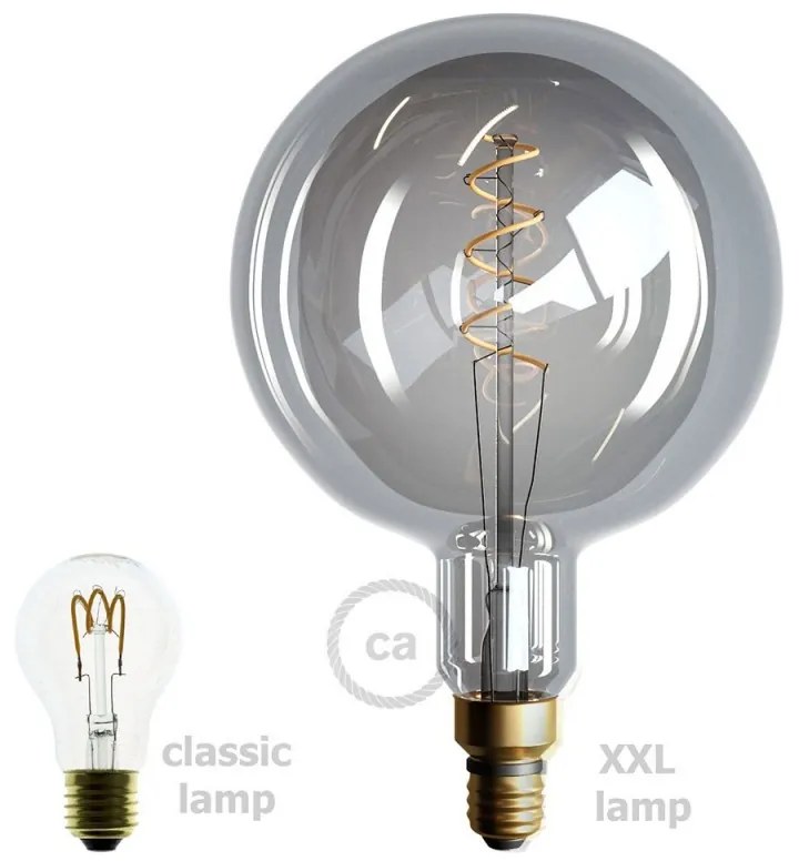 creative cables XXL LED žárovka smoky G200 s dvojitým spirálovým vláknem 5W E27 stmívatelná 2000K