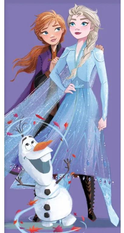 Dětská osuška Ledové Království Elsa Anna a Olaf 70x140 cm
