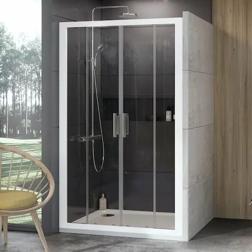 Sprchové dveře RAVAK 10° 10DP4-130 bílá+Transparent 0ZKJ0100Z1