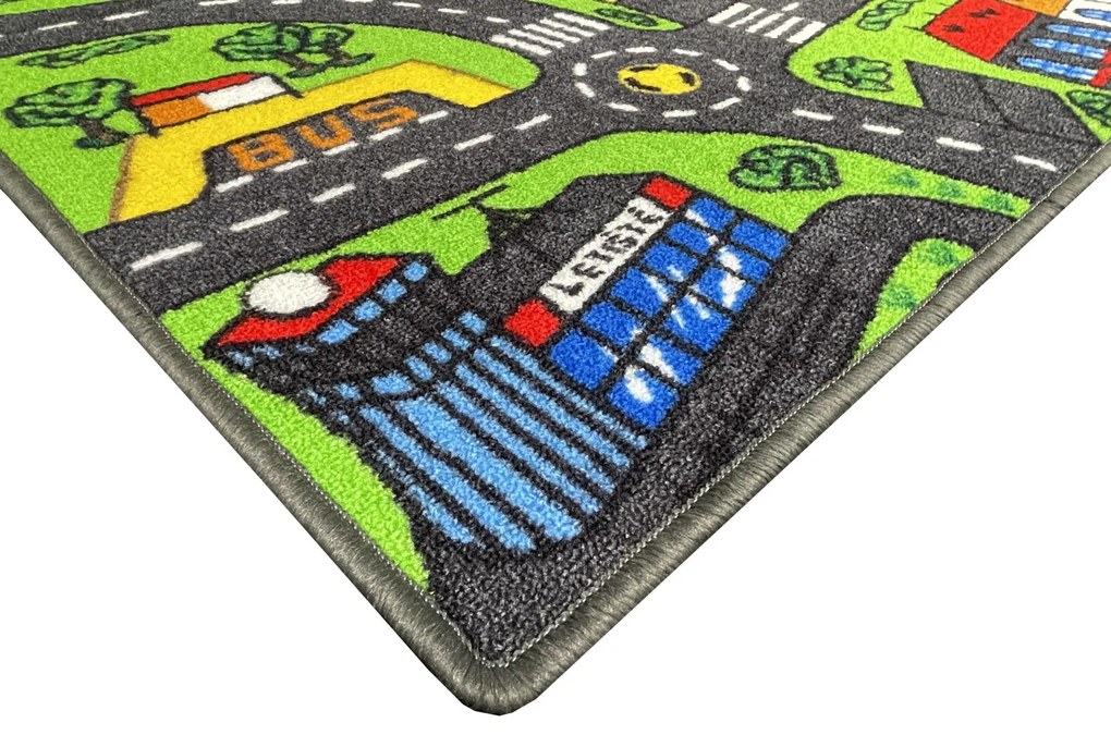 Vopi, Dětský kusový koberec City life čtverec, 60x60, vícebarevná, dětský pokoj