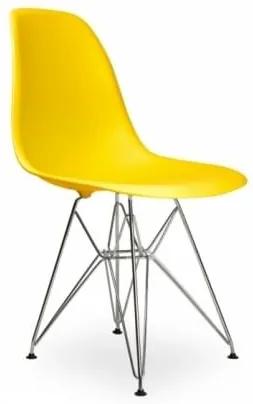 Culty Žlutá plastová židle DSR
