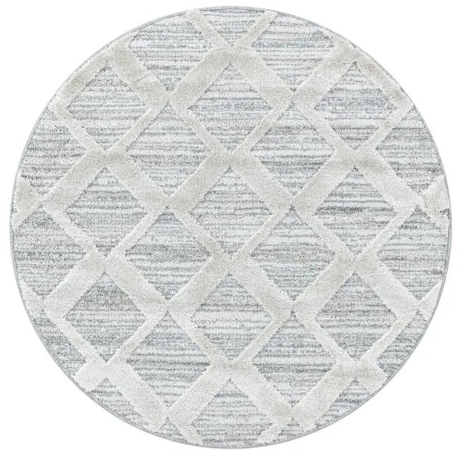 Ayyildiz Kusový koberec PISA 4703, kulatý, Šedá Rozměr koberce: 160 cm KRUH
