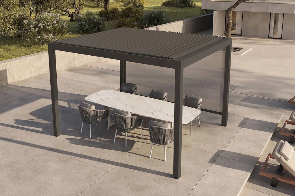 Pergola elektrická PRIME s osvětlením - modulární 400 x 400