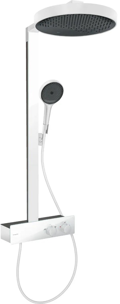 Hansgrohe Rainfinity, Showerpipe 360 1jet s termostatem ShowerTablet 350, bílá matná, HAN-26853700