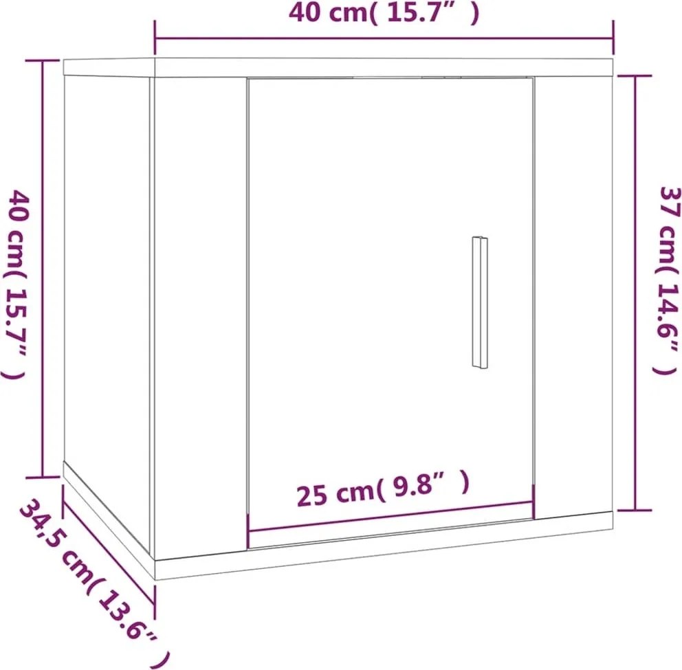 vidaXL Nástěnná TV skříňka 40 x 34,5 x 40 cm [816648] Barva: Betonová šedá