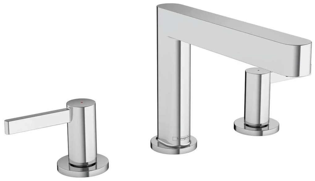 Hansgrohe Finoris - Umyvadlová baterie 110, 3-otvorová instalace, s výpustí Push-Open, EcoSmart, chrom 76033000