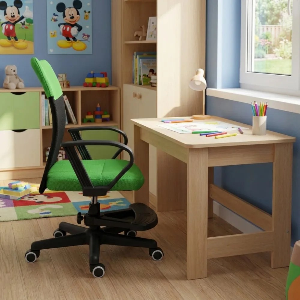 Dětská židle Neoseat MONKEY s podnoží — látka, černá / zelená