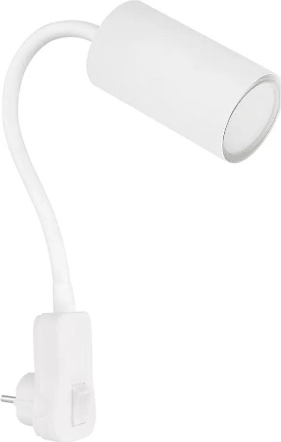 Globo 57911DPW - Nástěnné bodové svítidlo do zásuvky ROBBY 1xGU10/35W/230V bílá