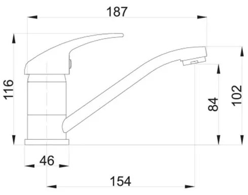 Umyvadlová stojánková páková baterie Nancy  Hydroland