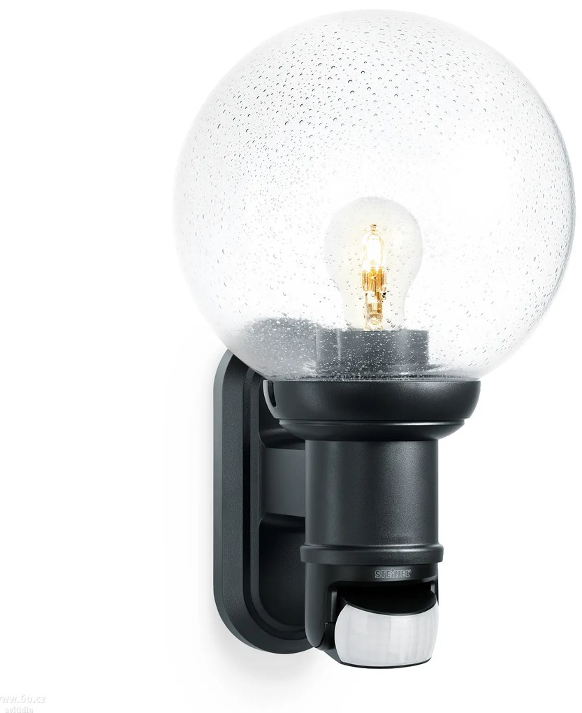 Steinel 634216 L560S, nástěnná lampa se senzorem, 1x60W, černá, IP44
