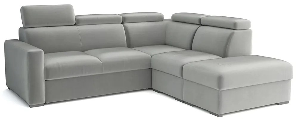 Sedací souprava PEDRO L | 250x230 cm | rozkládací + 2x úložný prostor | polohovatelné záhlavníky | VÝBĚR TKANIN