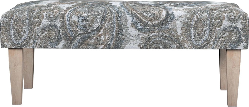 Dlouhá lavička 100x40cm barva vícebarevná látka pletený vzor, vzorované