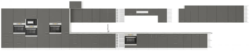 Kuchyňská skříňka LARA šedá 80 G-90 2F
