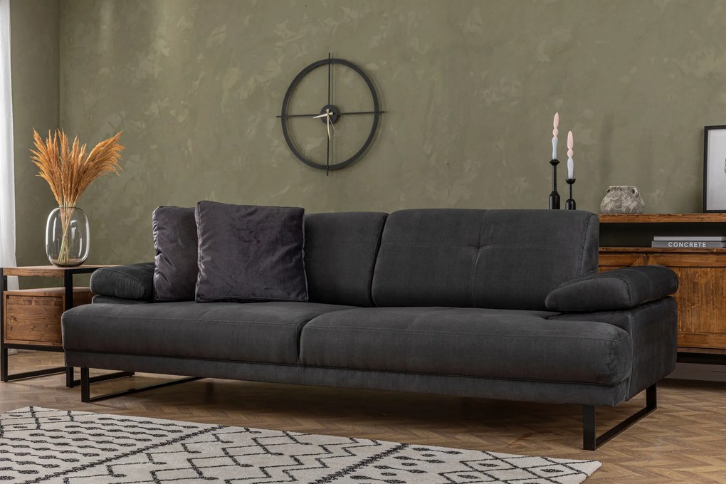 Hanah Home Třímístná pohovka MUSTANG antracitová 560ARE1355