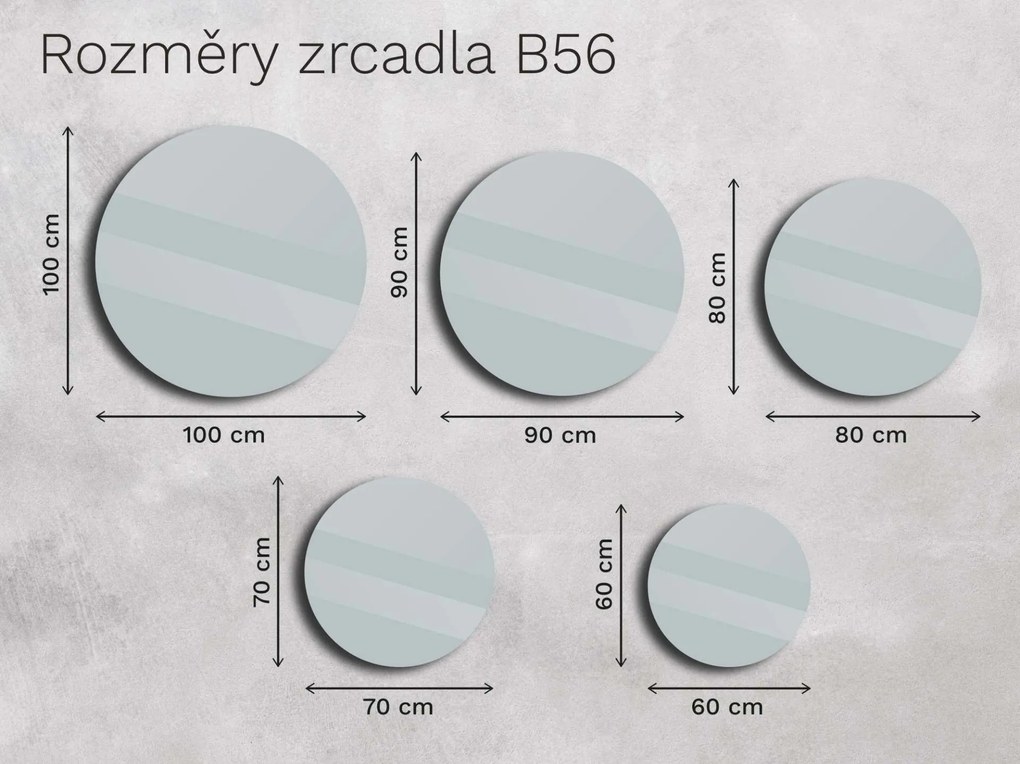 Zelené zrcadlo Base B56 60×60