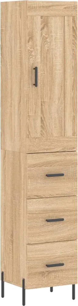 Skříň highboard dub sonoma 34,5 x 34 x 180 cm kompozitní dřevo 3200204